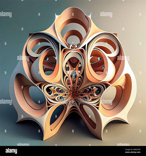 3d Parametric Designs On A Flat Background Intricate And Elaborate