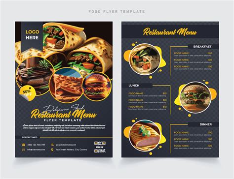Vector Menu Template For Restaurant And Cafe Menu Cover Design In