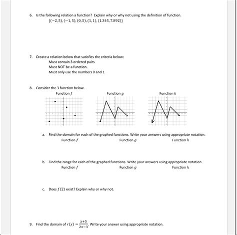 Solved Is The Following Relation A Function Explain Why Or