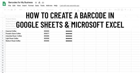 How To Create A Barcode In Google Sheets Microsoft Excel Barcode Blog