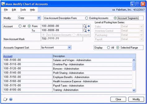 Making It Easier With Dynamics Gp Quickly Modify Your Chart Of