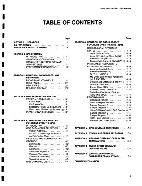 2445 2445 2 Oscilloscope Gpib Option Instruction Manual Tektronix