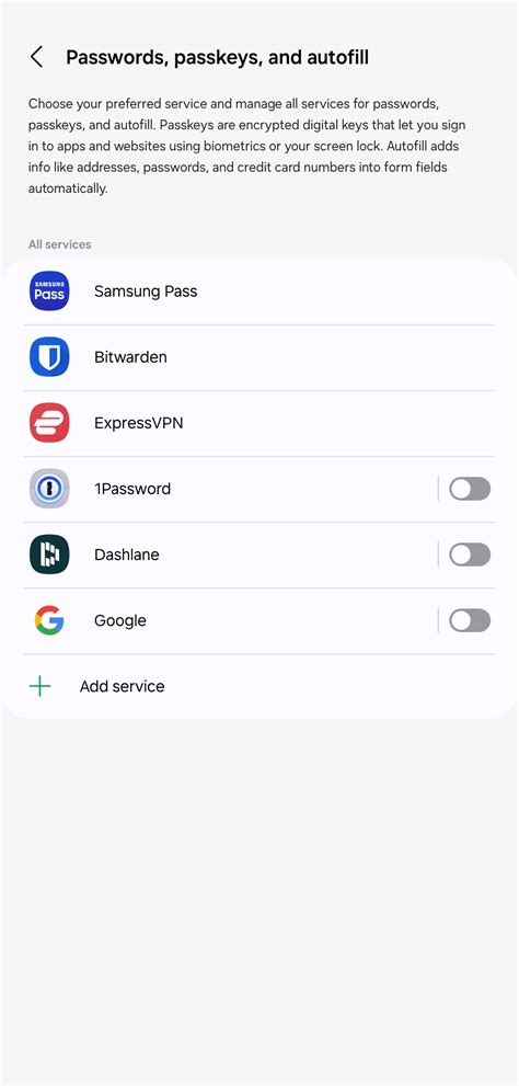 unable to enable autofill on android 14 galaxy s23 oneui6 r bitwarden