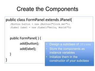 Logic And Coding Of Java Interfaces Swing Applications Pptx