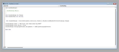 How To Automatically Add Text To A Documents Header In Microsoft Word Using Vba