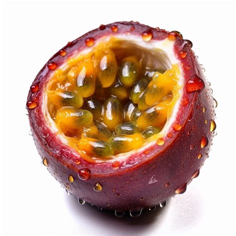 Premium Ai Image A Passion Fruit With The Seeds Inside