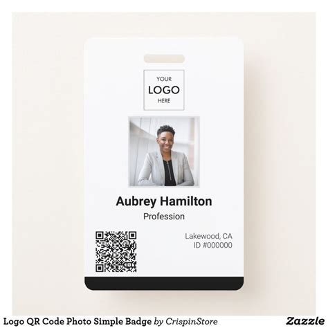 Logo Qr Code Photo Simple Badge Badge Coding Id Badge