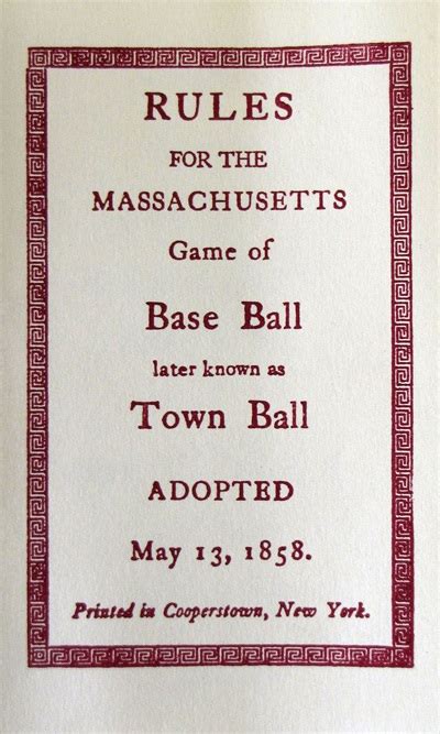 Town Ball Massachusetts Rules Of Baseball Fenimore Farm