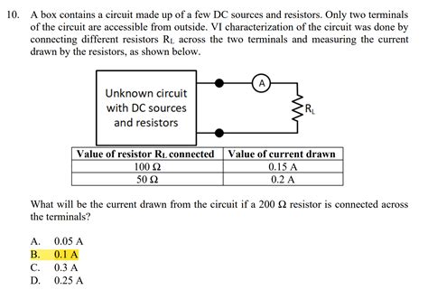 A Box Contains A Circuit Made Up Of A Few DC Sources Chegg Com
