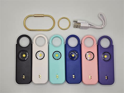 Personal Safety Self Defense Alarm Keychain 135db W Led Strobe Light