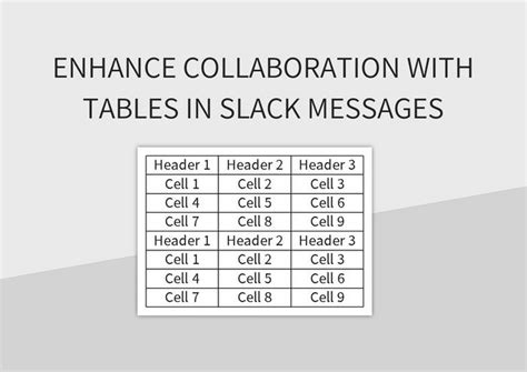 Enhance Collaboration With Tables In Slack Messages Excel Template
