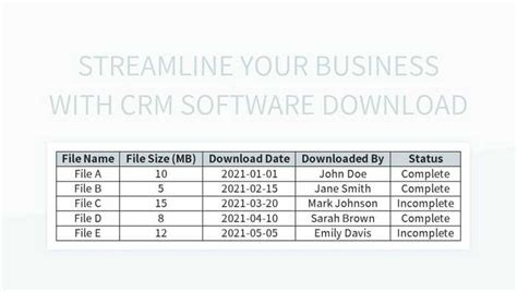 Improve Business Efficiency With Crm Software Installation Excel Template Free Download Pikbest