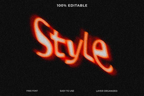 Style Blurry Text Effect Style PSD Graphic By Imamul Creative Fabrica