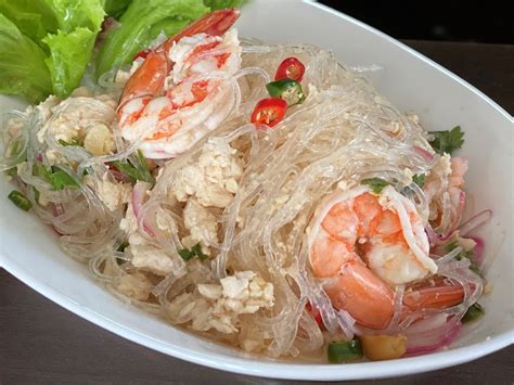 Thai Glass Noodle Salad Yum Woon Sen — Baan Thitiya Thai Cuisine