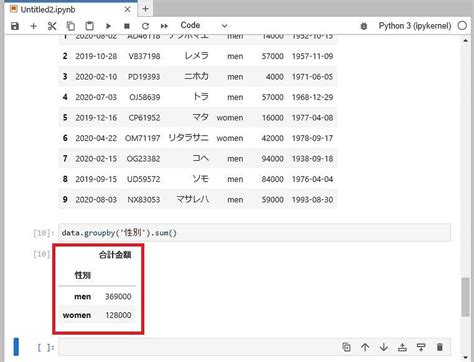 Python の基本Excel データを集計するには sum 関数の紹介 わーどハック