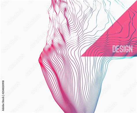 Abstract Art Array With Dynamic Particles Modern Science And Technology Element Vector