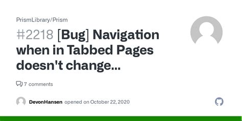 Bug Navigation When In Tabbed Pages Doesn T Change Currently Selected Tab Issue
