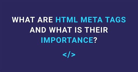 What Are Html Meta Tags And What Is Their Importance