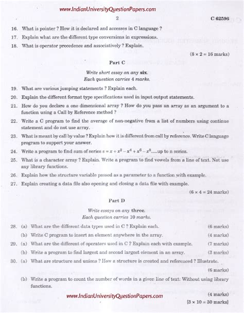 University Of Calicut Bca 2nd Sem Problem Solving Using C May 2019