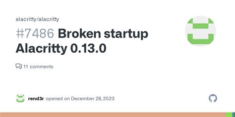 Broken Startup Alacritty 0130 · Issue 7486 · Alacrittyalacritty · Github