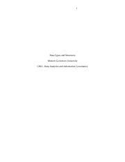 Task 1 Docx 1 Data Types And Structures Western Governors University C803 Data Analytics And