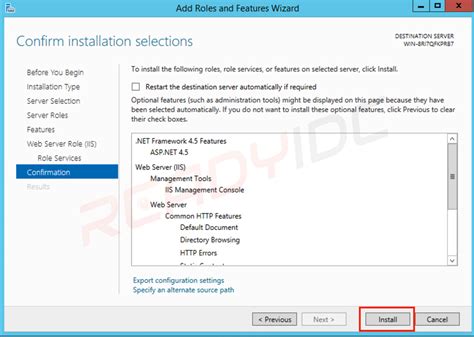 ขั้นตอนการติดตั้ง Iis Web Server บน Windows Server 2012 Readyidc Service 24 Hour Support