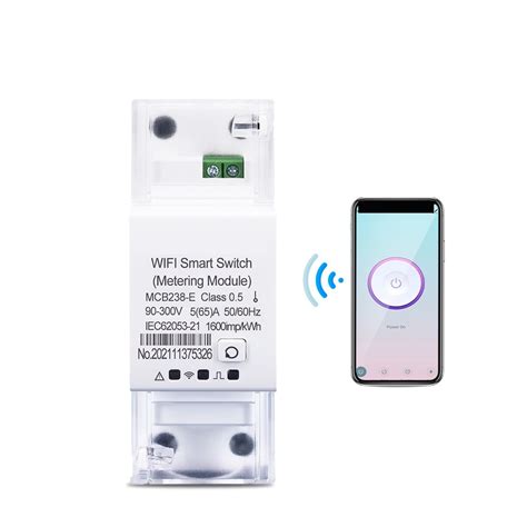 Tuya Single Phase Smart Switch Energy Meter Kwh Metering Monitoring Circuit Breaker Timer Relay