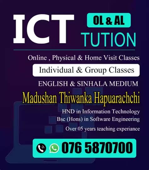 gce o l ict classes o l ict o l grade 6 11 colombo