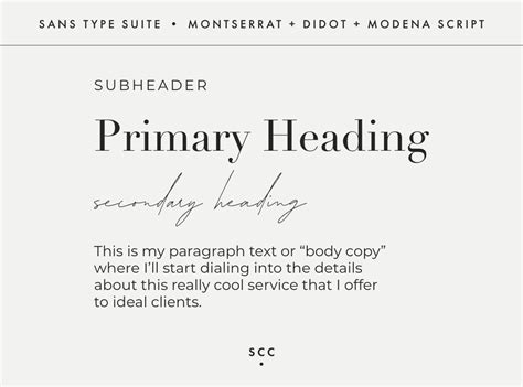 Your Guide To Typefaces And Font Hierarchy — Selah Creative Co