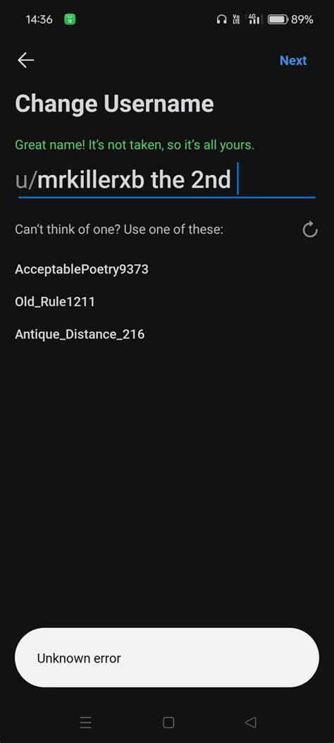 [android] Unknown Error R Bugs