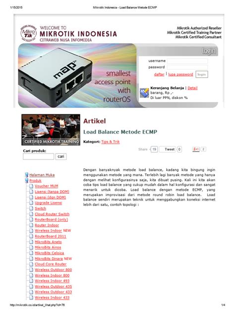 mikrotik indonesia load balance metode ecmp pdf