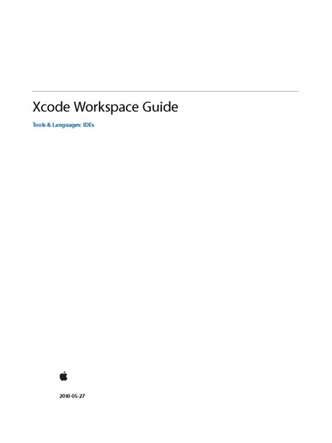 xcode workspace pdf keyboard shortcut xcode