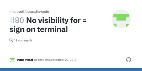 No Visibility For Sign On Terminal Issue Microsoft Cascadia Code GitHub