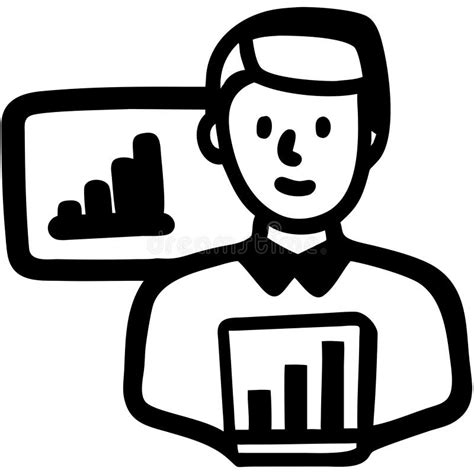 Businessman Analyzing Data With Bar Charts Vector Illustration For