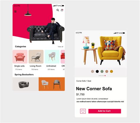 ecommerce app ui design on behance