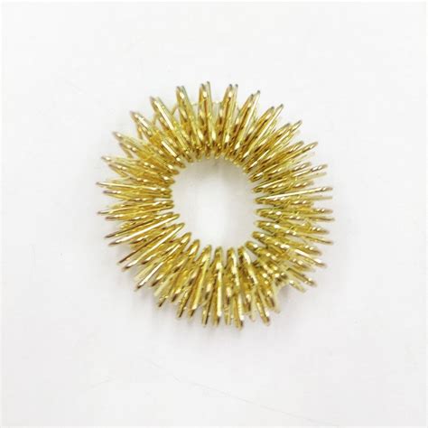 Fidget Spiky Sensory Finger Massage Ring Gold Wizzon