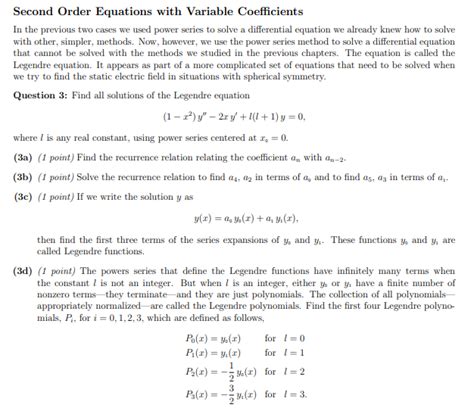 Solved Power Series Solutions We Use Power Series To Solve Chegg Com