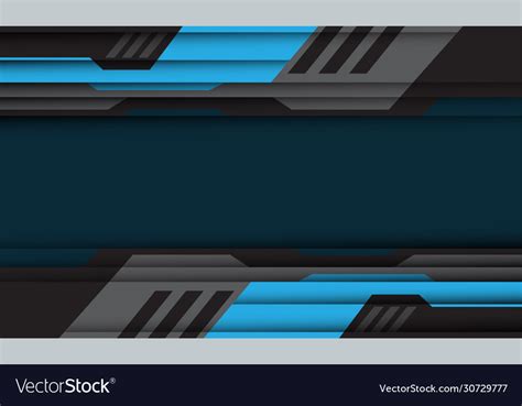 Blue Grey Cyber Pattern On Dark Royalty Free Vector Image