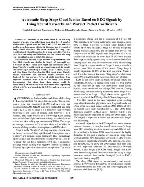 pdf automatic sleep stage classification based on eeg signals by