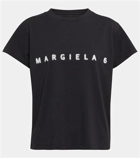 Mm6 Maison Margiela Logo Cotton Jersey T Shirt Mm6 Maison Margiela