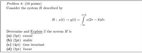 Solved Problem Points Consider The System H Chegg