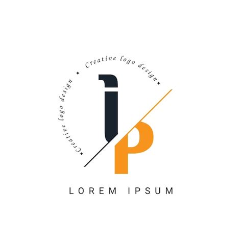 Premium Vector Ip Letter Logo Design With A Creative Cut Creative