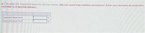 solved problem 11 8 calculating returns and standard