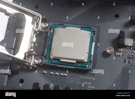 Intel Lga 1151 Cpu Socket On Motherboard Computer Pc With Processor