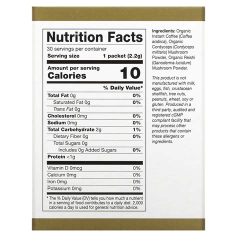 Cafeceps Certified Organic Instant Coffee With Cordyceps And Reishi M Factory Direct Nutrition