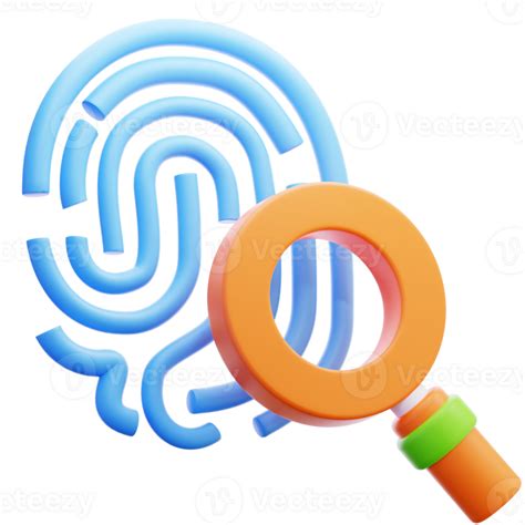 3d Illustration Fingerprint 65943936 Png