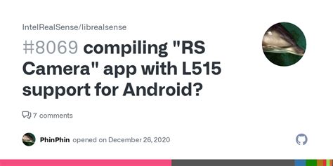 Compiling Rs Camera App With L515 Support For Android · Issue 8069