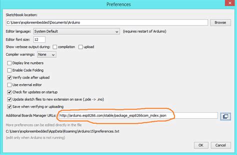 Arduino Support For ESP With Simple Test Code Tutorials