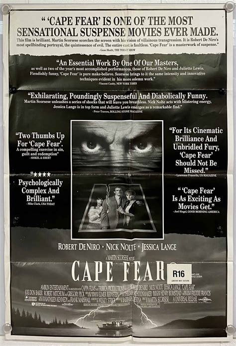 Cape Fear Movie Poster Cape Fear 1991 Movie Where To Watch