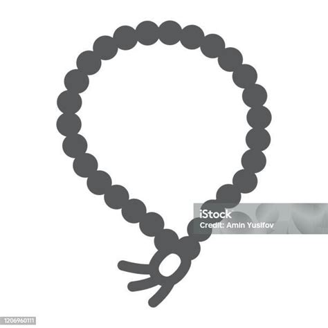 미스바하 글리프 아이콘 라마단 및 디크르 무슬림 타스비 기호 벡터 그래픽 흰색 배경에 단단한 패턴 Eps 10 0명에 대한 스톡 벡터 아트 및 기타 이미지 Istock